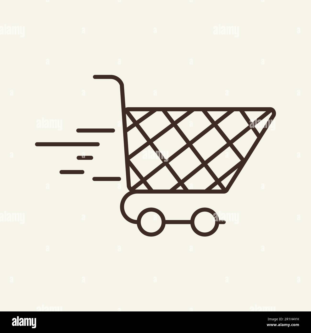 Riding shopping cart line icon Stock Vector Image & Art - Alamy