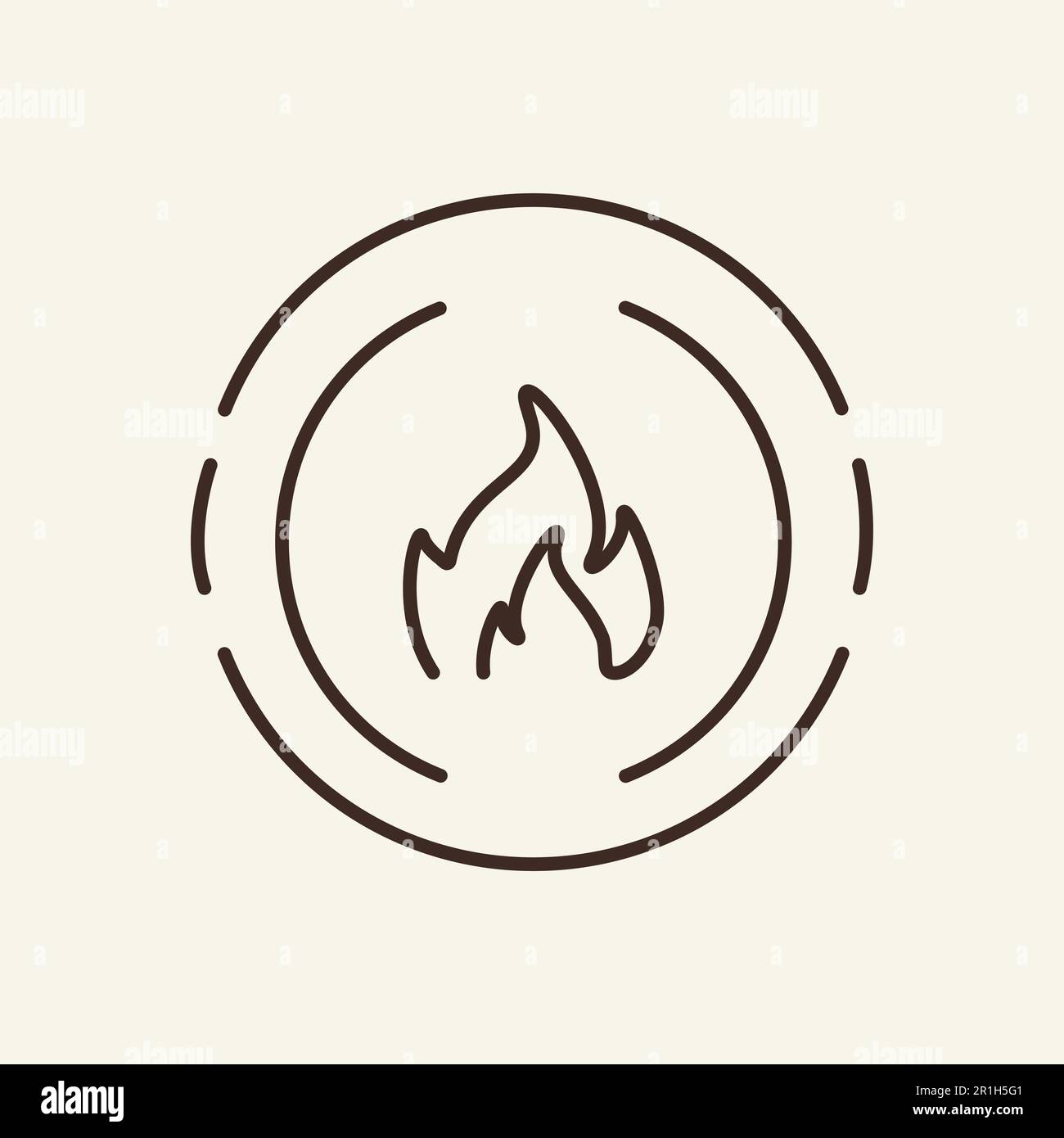 Fire line icon Stock Vector Image & Art - Alamy