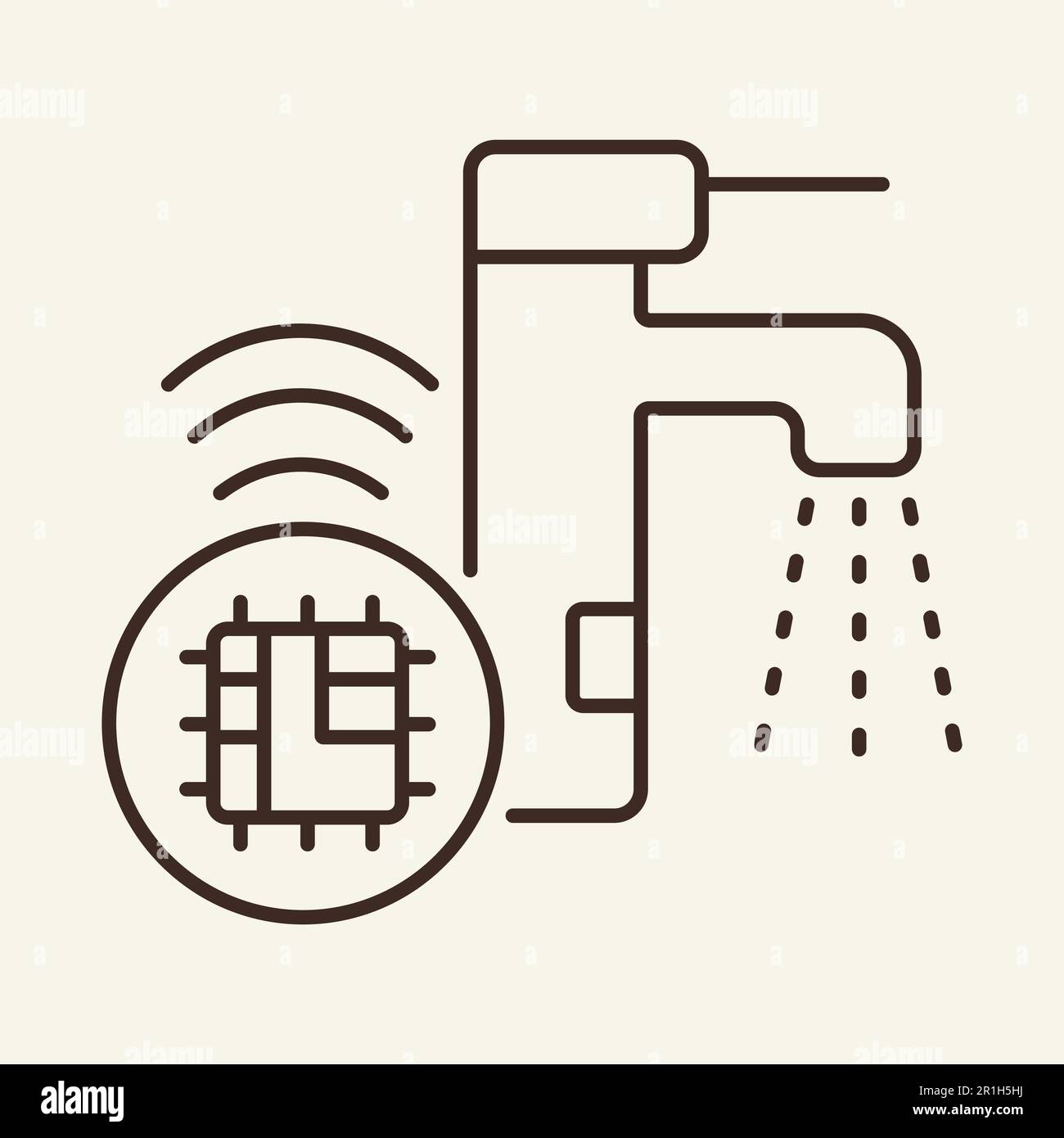 Turning on tap Stock Vector Images - Alamy