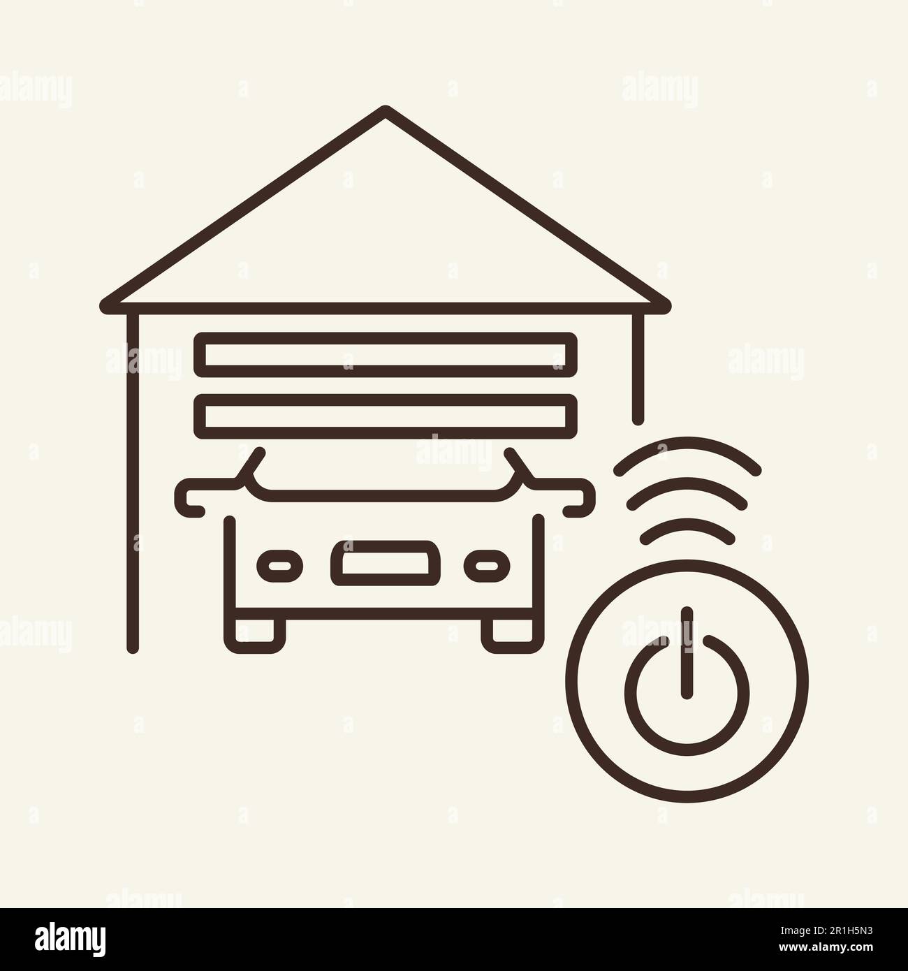 Opening garage line icon Stock Vector Image & Art - Alamy