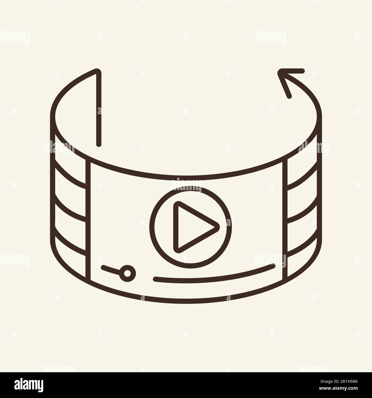 Video editor icon linear Stock Vector Images - Alamy