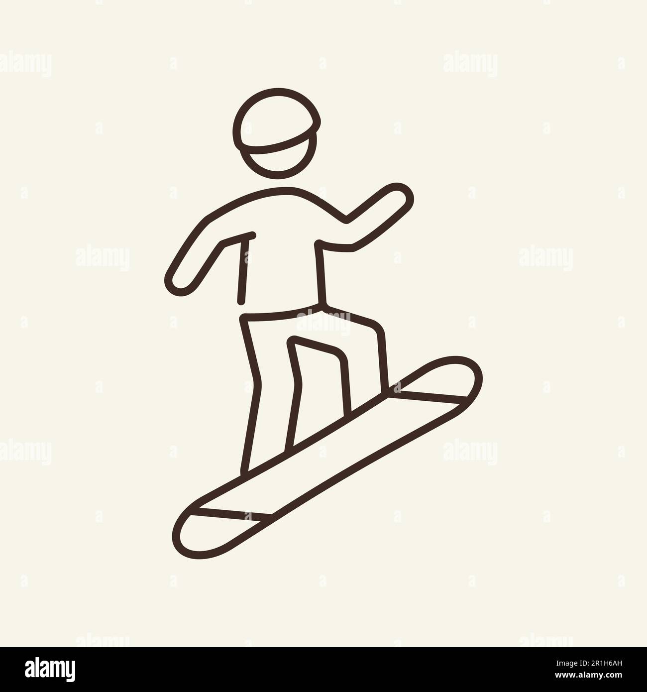 Snowboarding line art hi-res stock photography and images - Alamy