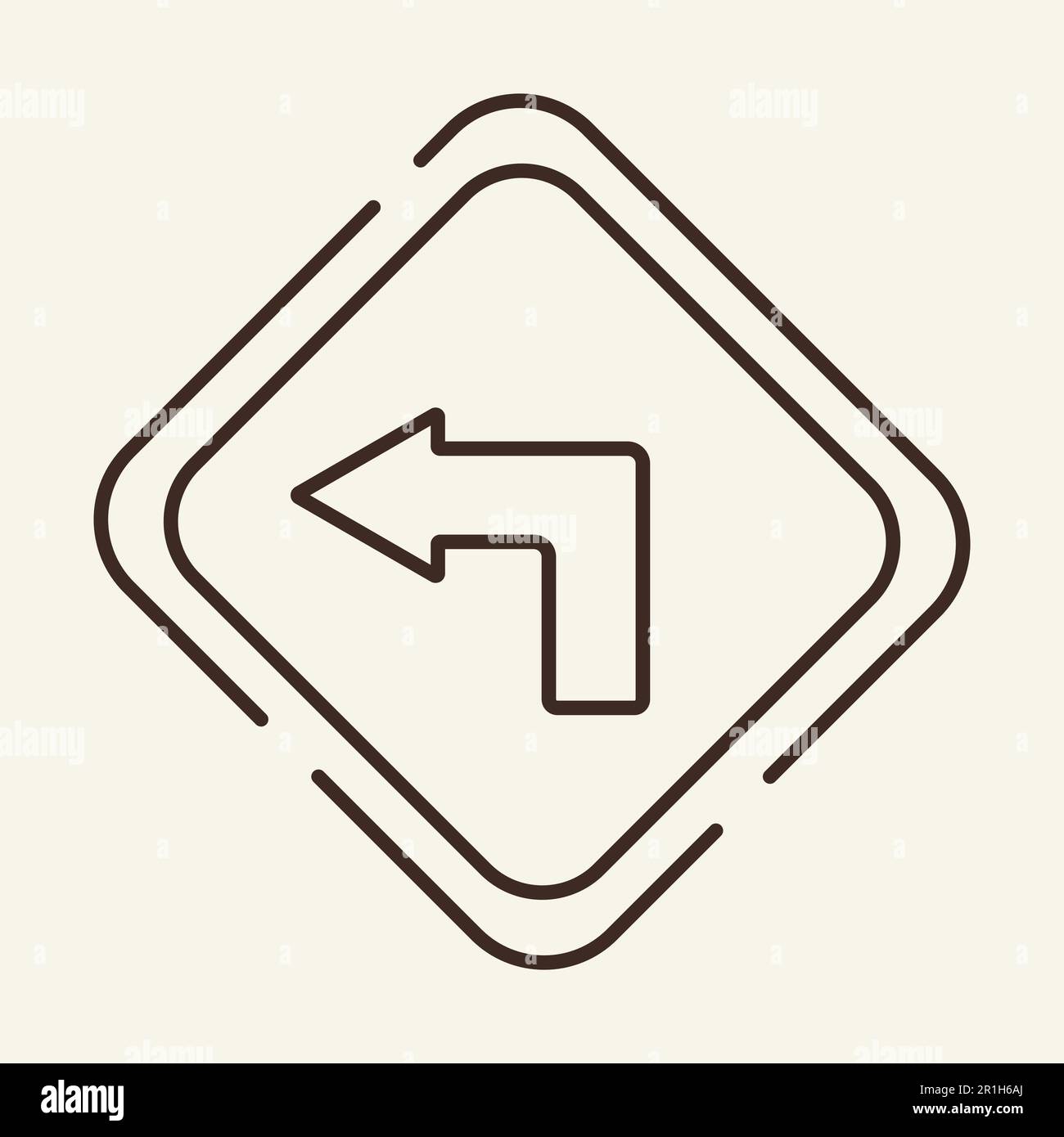 Turn left logo Stock Vector Images - Alamy