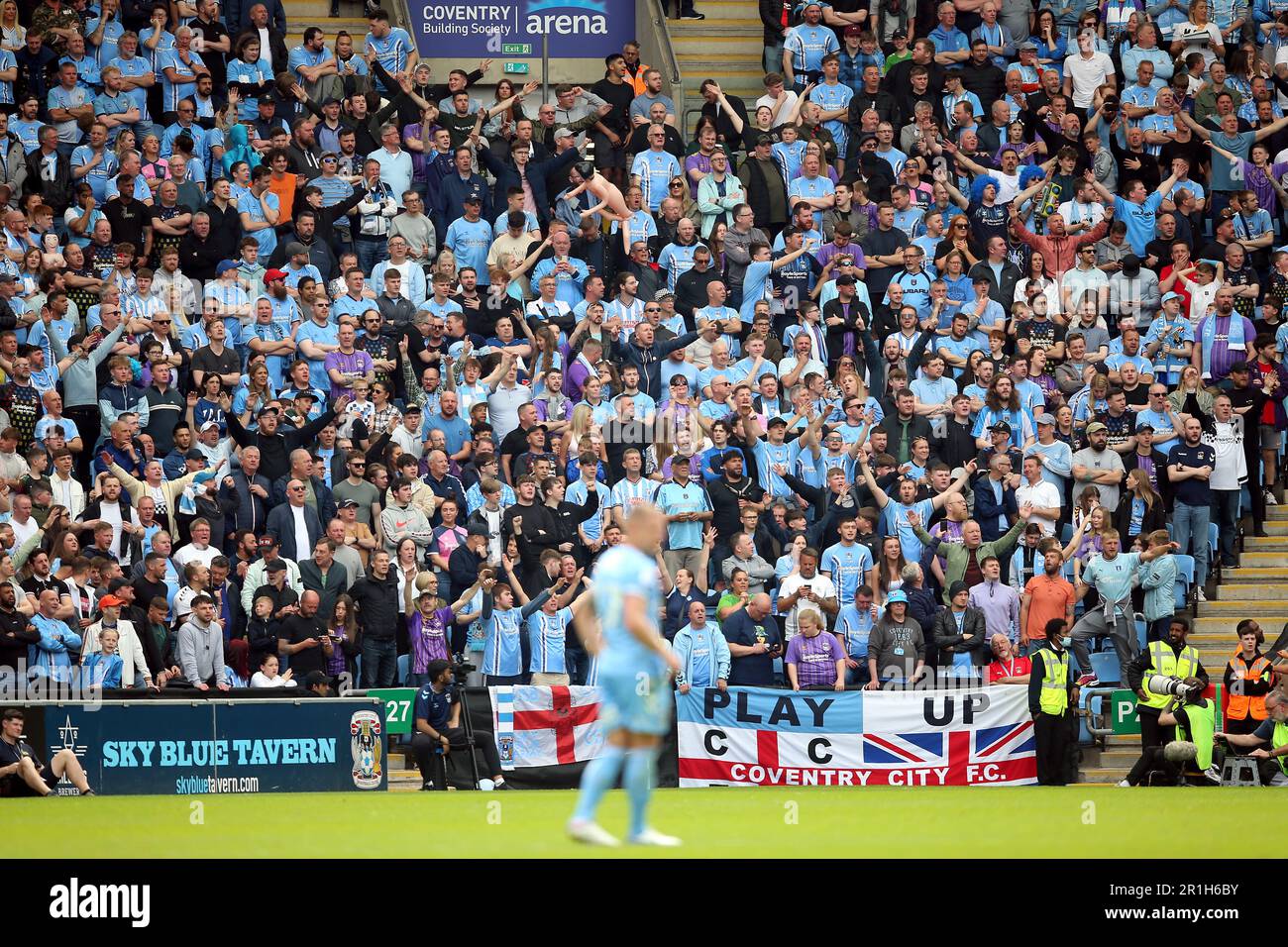 Coventry City fans in the stands during the Sky Bet Championship play ...