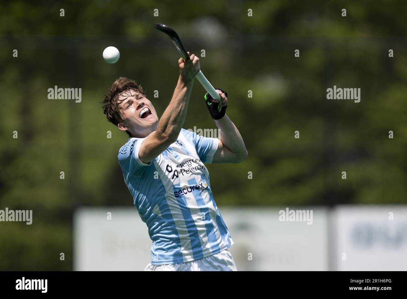 Gantoise's Maxime Deplus pictured in action during a hockey game ...