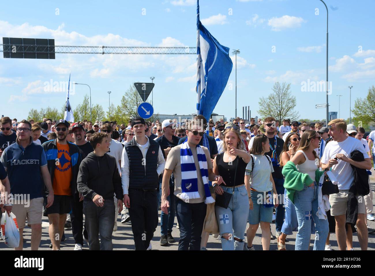 Bilborsen Arena, Linkoping, Sweden, May 14th 2023: IFK Norrkoping fans ...