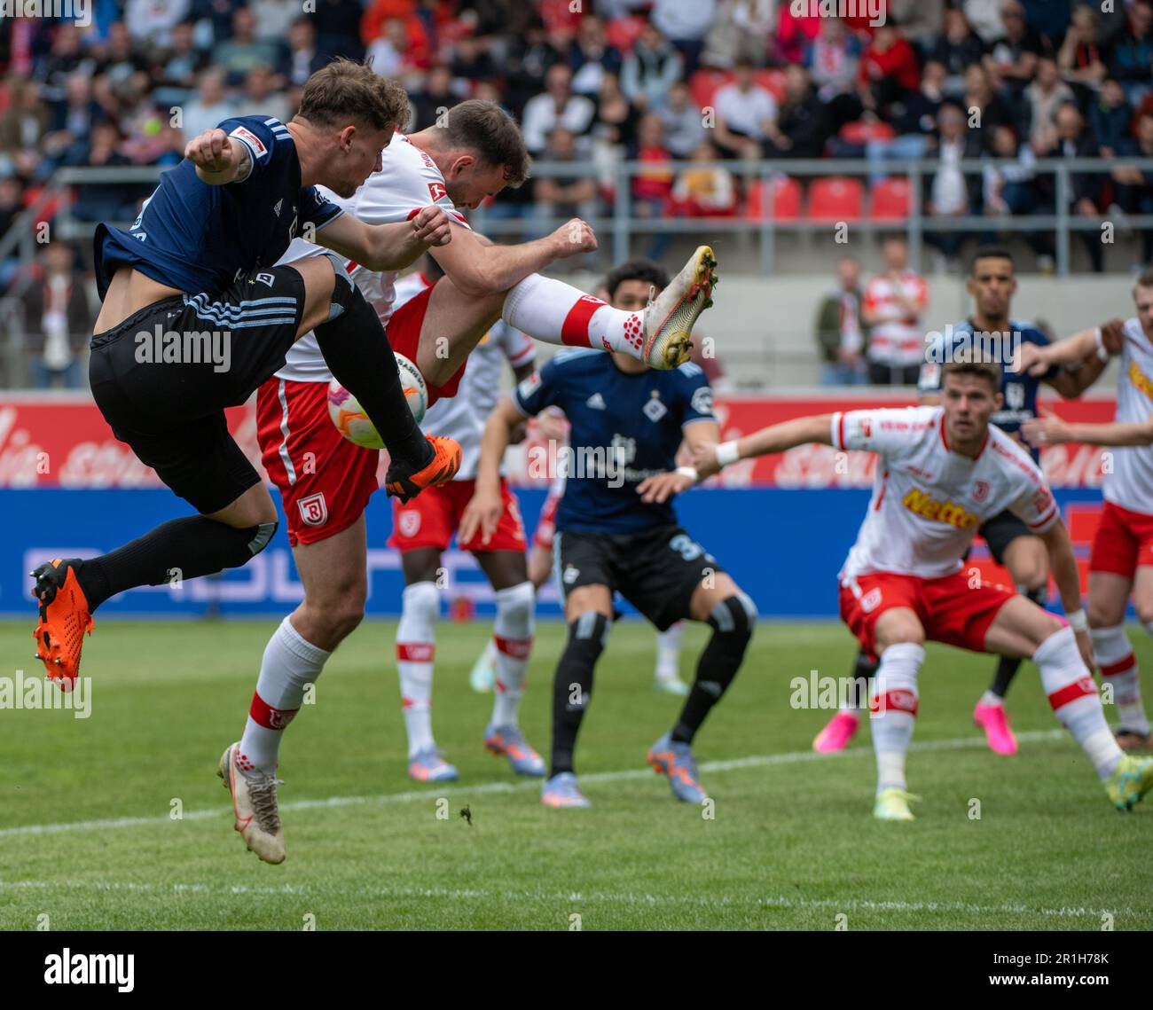 14 May 2023, Bavaria, Regensburg: Soccer: 2nd Bundesliga, Jahn ...