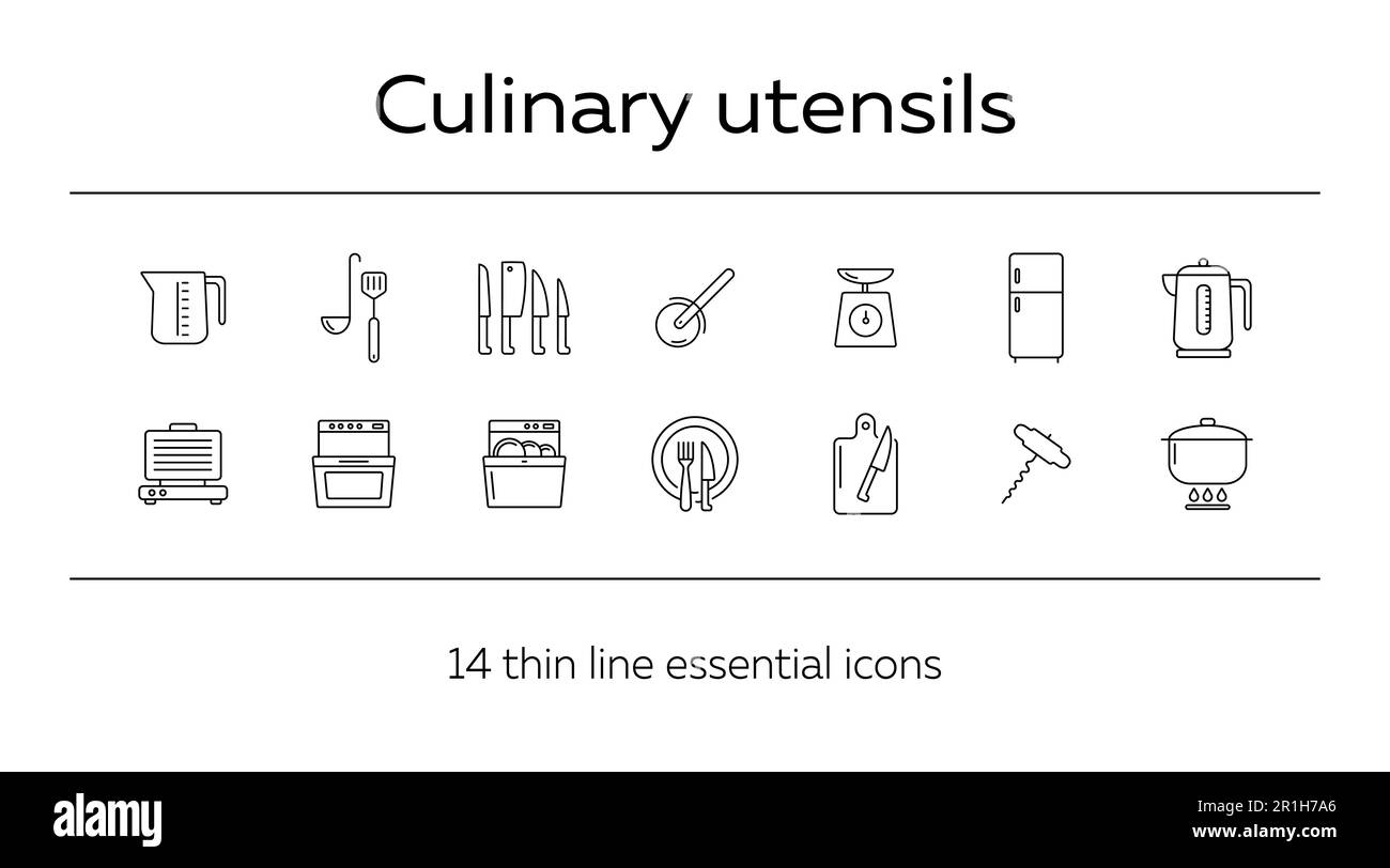 Culinary cutlery Black and White Stock Photos & Images - Alamy