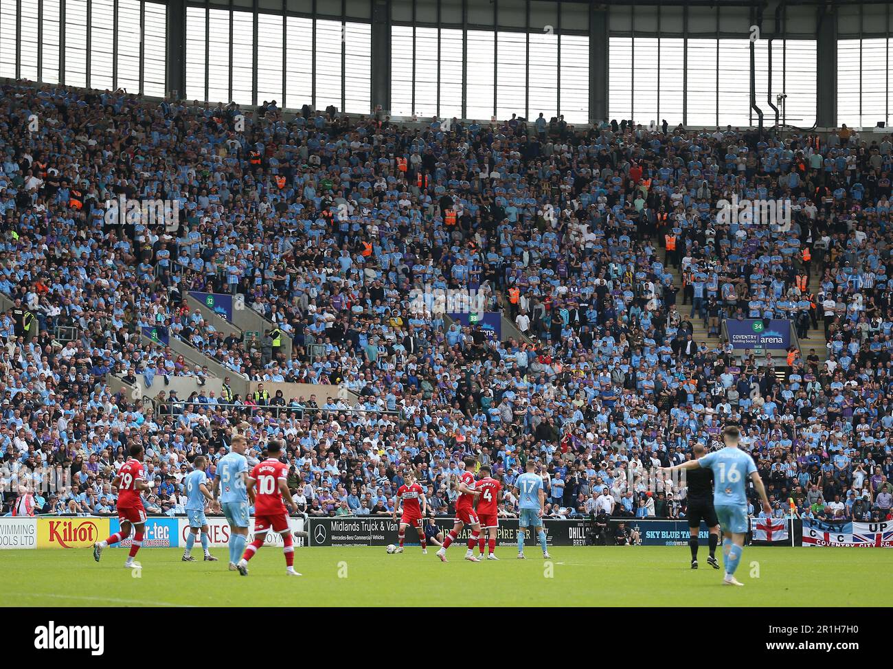 Coventry City fans in the stands during the Sky Bet Championship play ...