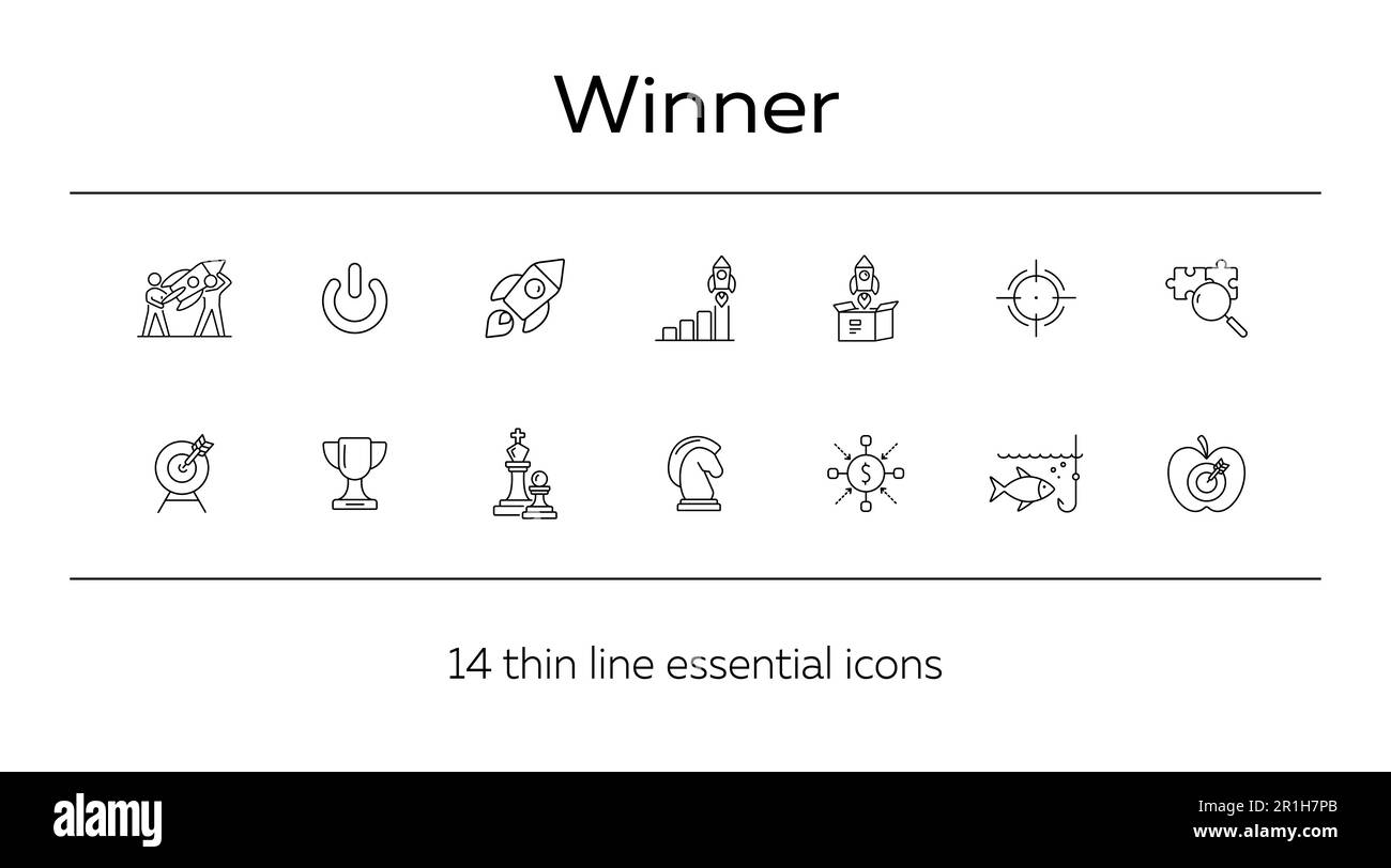 Winner logo Black and White Stock Photos & Images - Alamy