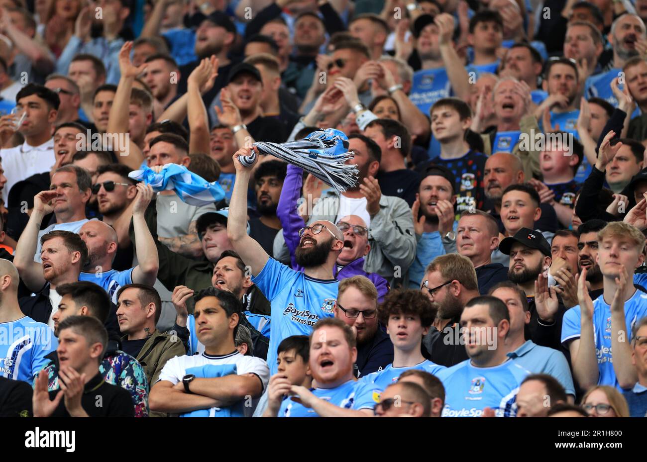 Coventry City fans in the stands during the Sky Bet Championship play ...