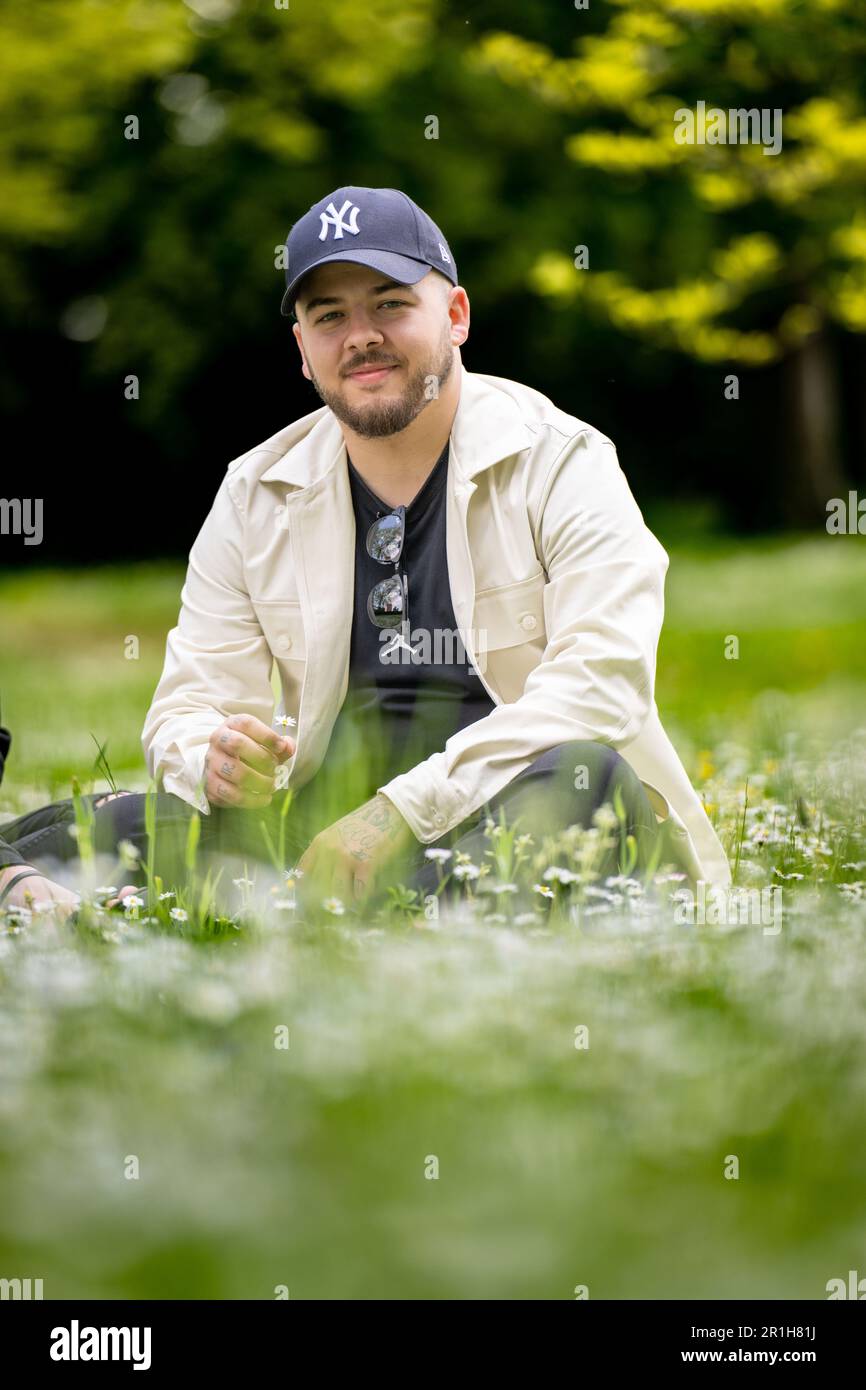 Maasmechelen, Belgium. 14th May, 2023. Belgian snooker player Luca ...