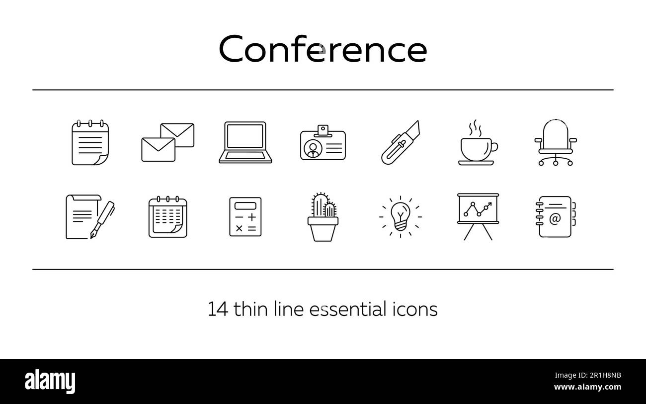 Conference icon set Stock Vector Image & Art - Alamy