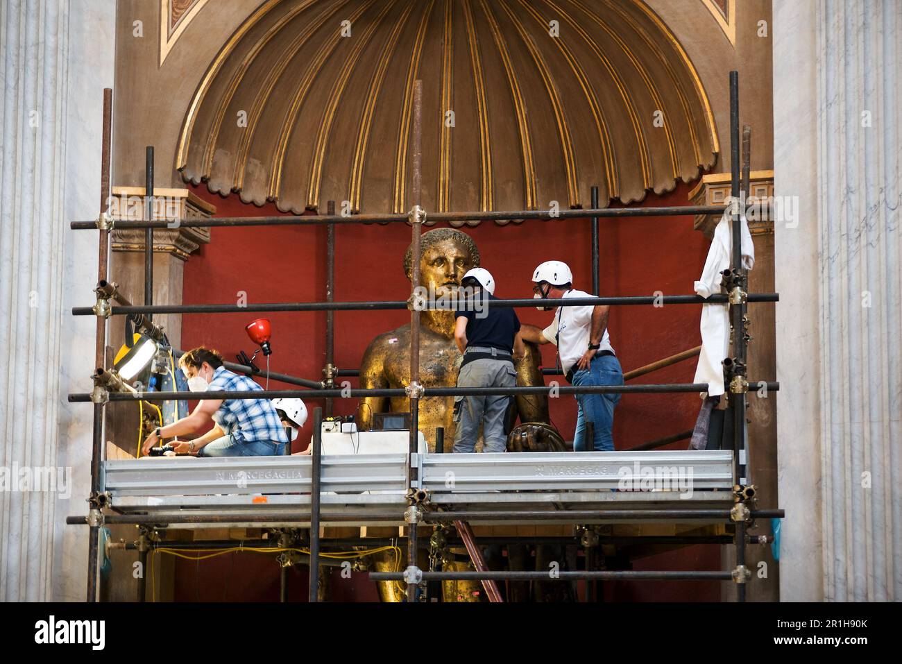 Sculpture in restoration process Stock Photo - Alamy