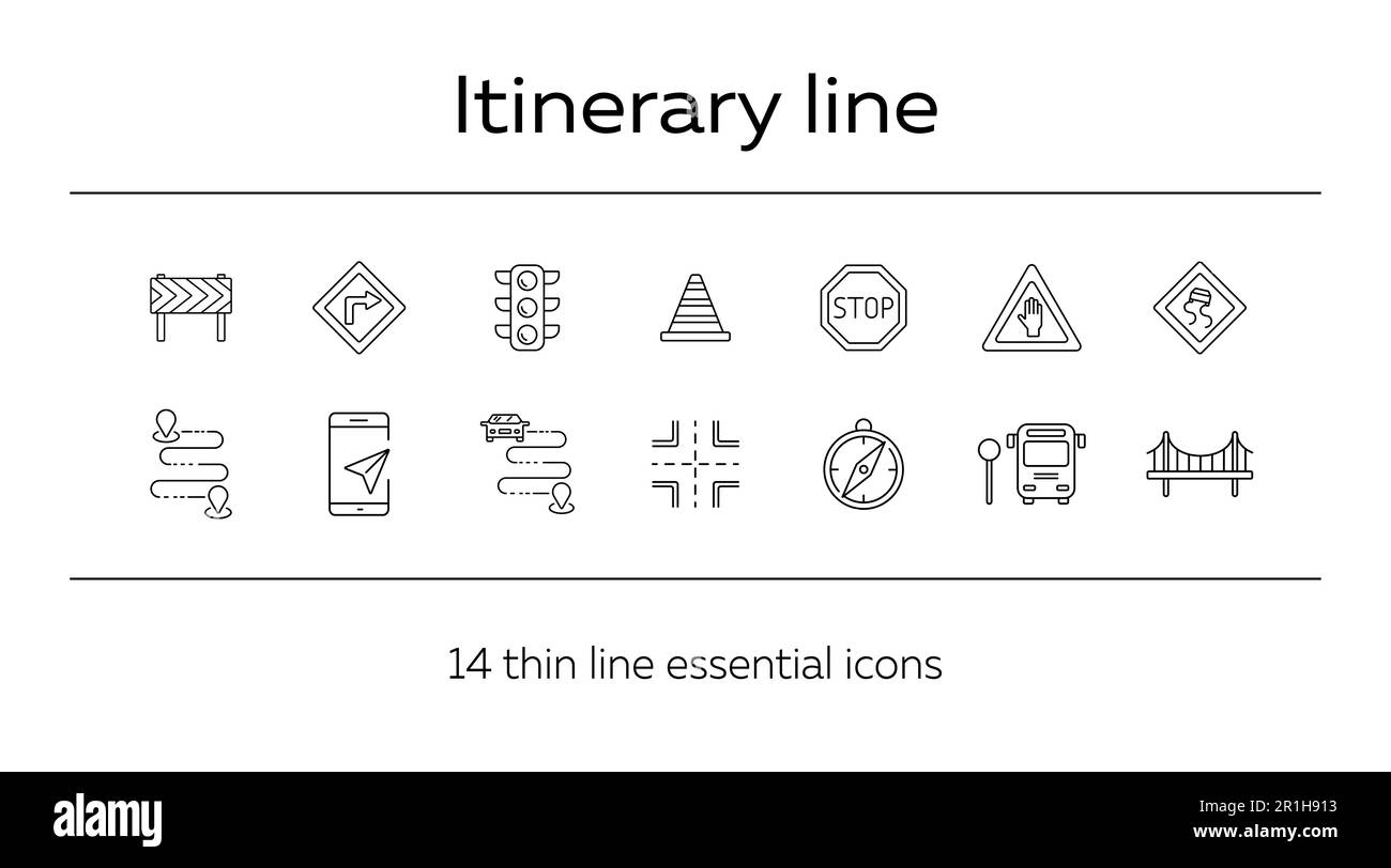 Itinerary silhouette Black and White Stock Photos & Images - Alamy