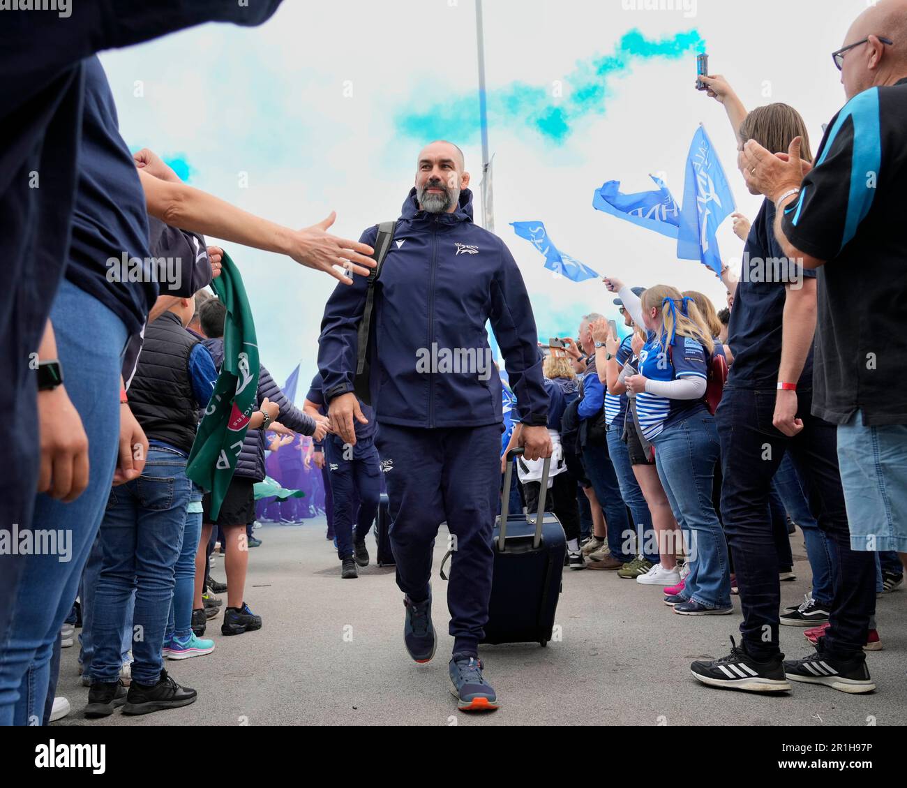 Alex Sanderson Director of Rugby of Sale Sharks arrives at the stadium ...