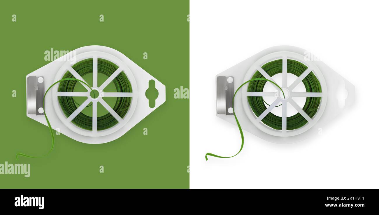 Gardening tool. Plastic Garden ribbon for tying and securing plants ...