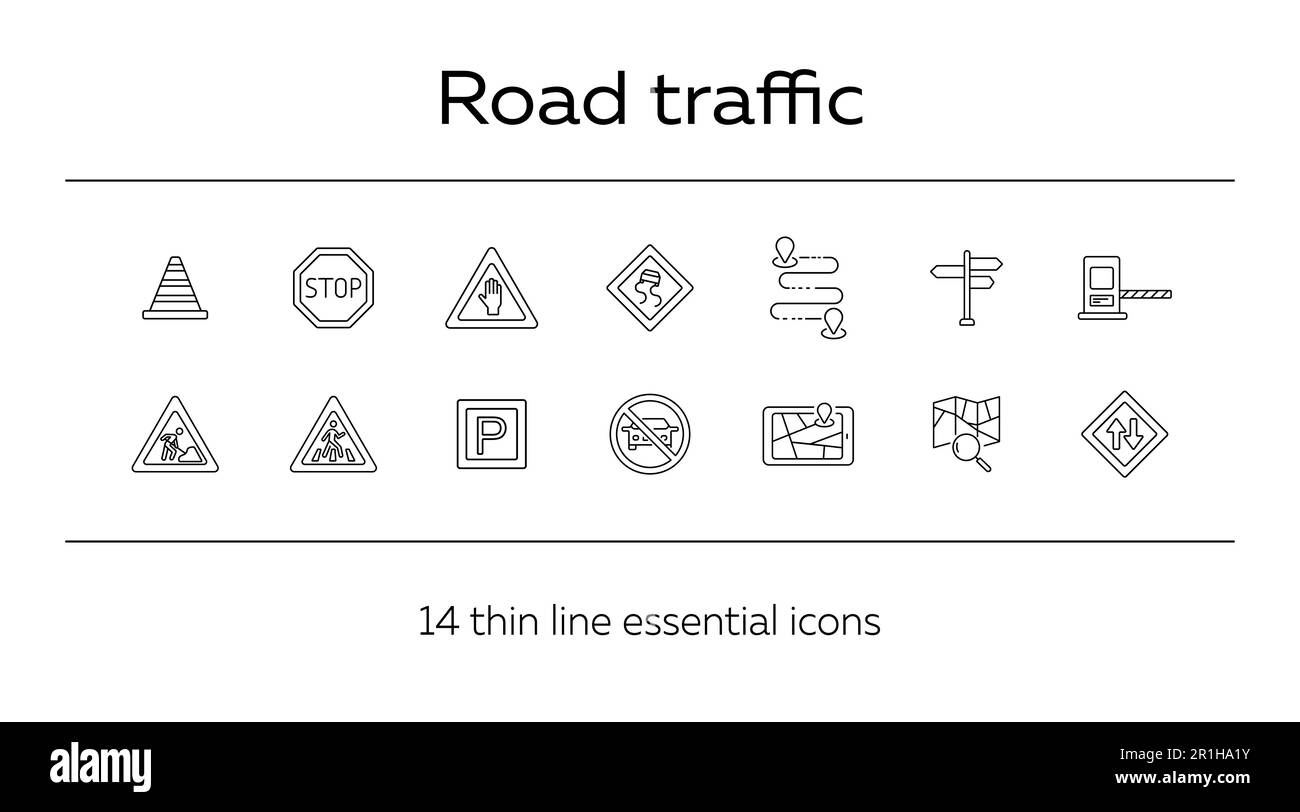 Road traffic icons Stock Vector Image & Art - Alamy