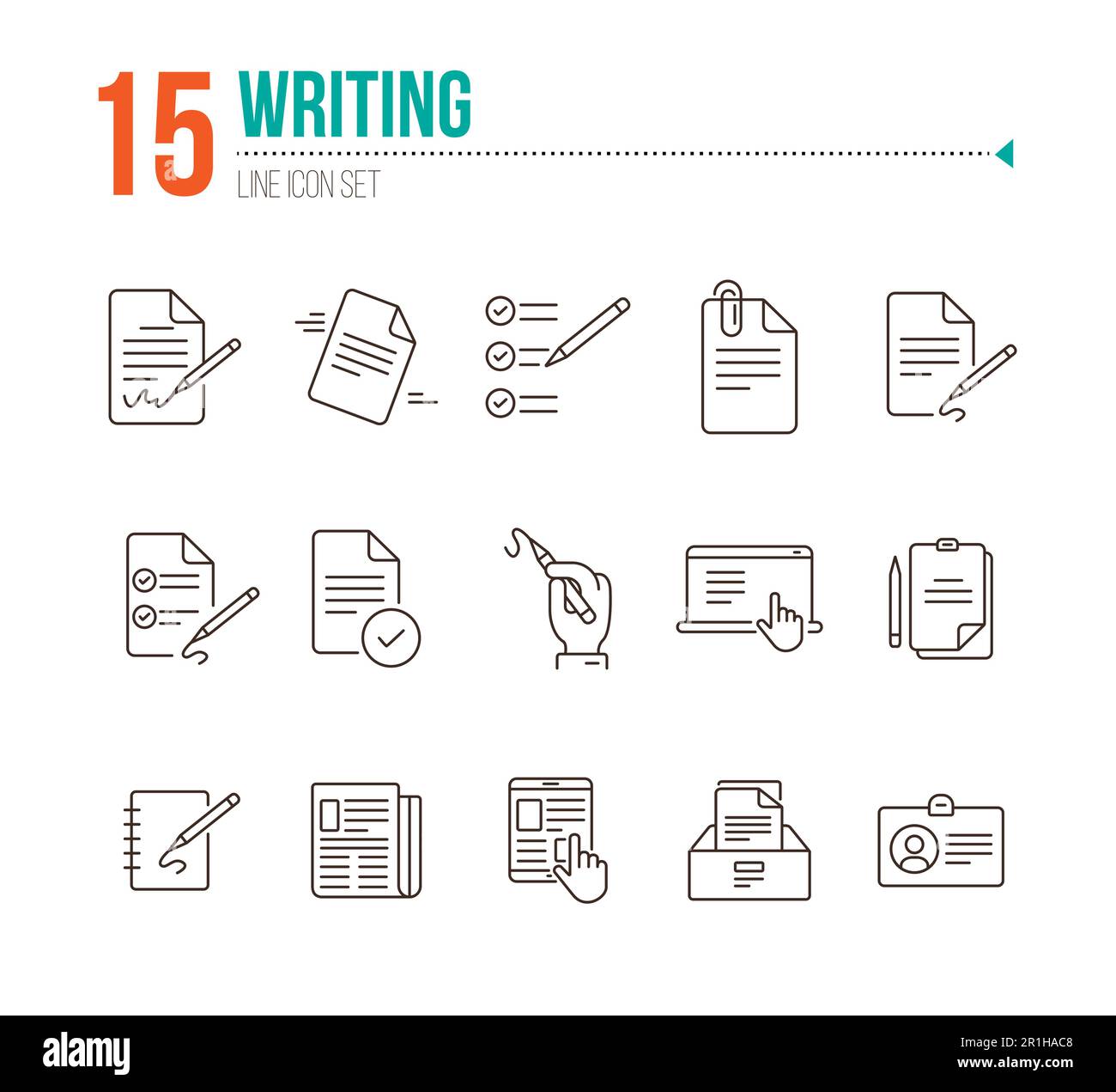 Reporting writing Stock Vector Images - Alamy