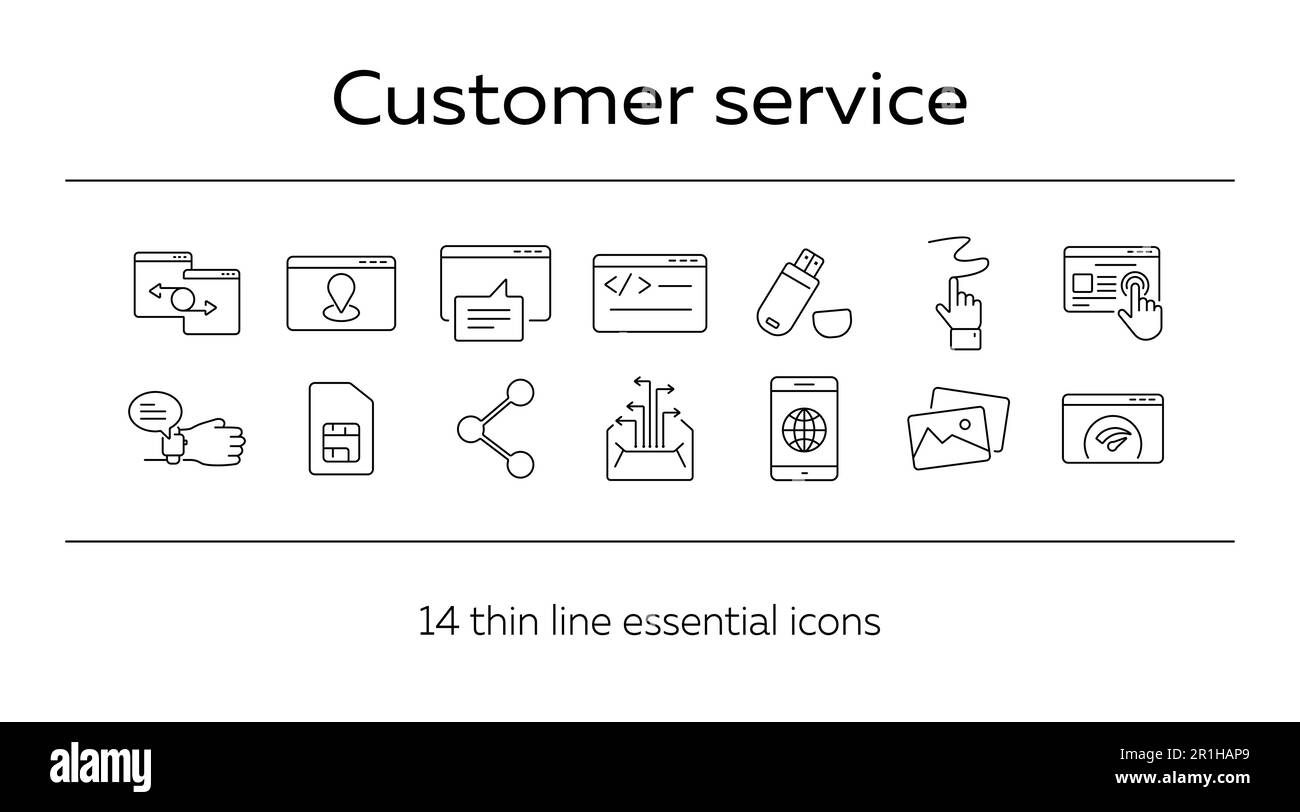 Customer service icons Stock Vector Image & Art - Alamy