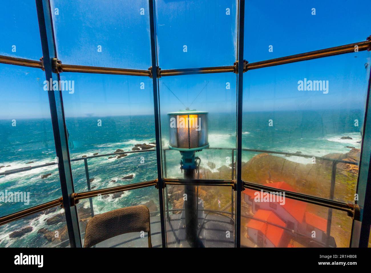 famous Point Arena Lighthouse in California Stock Photo - Alamy