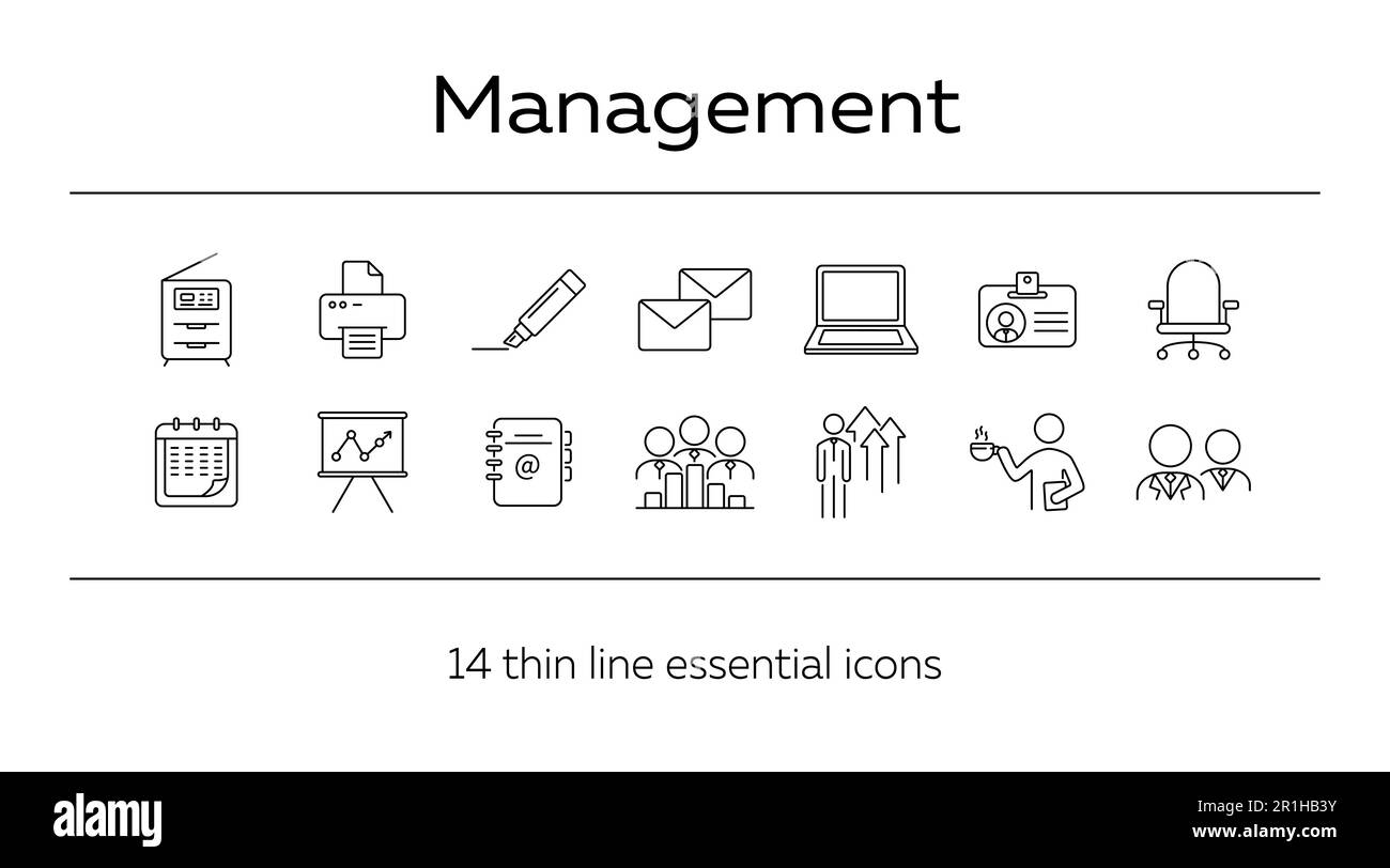 Management icon set Stock Vector Image & Art - Alamy