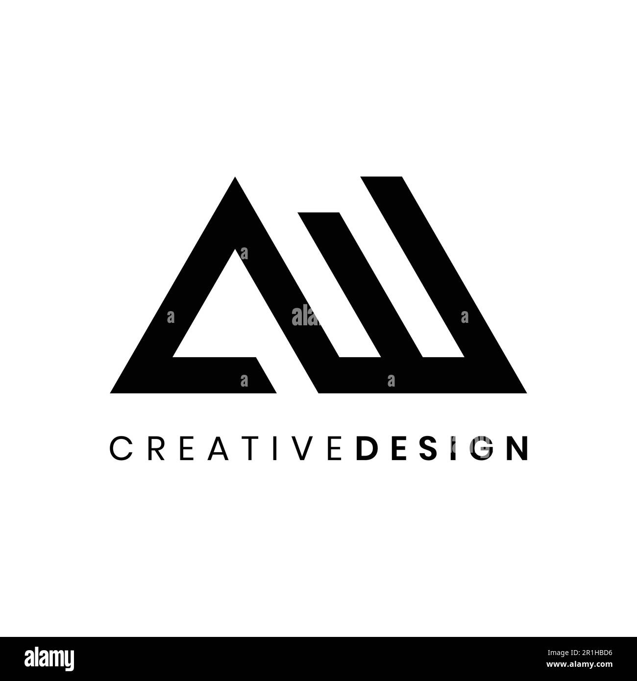 Aw logo design hi-res stock photography and images - Alamy