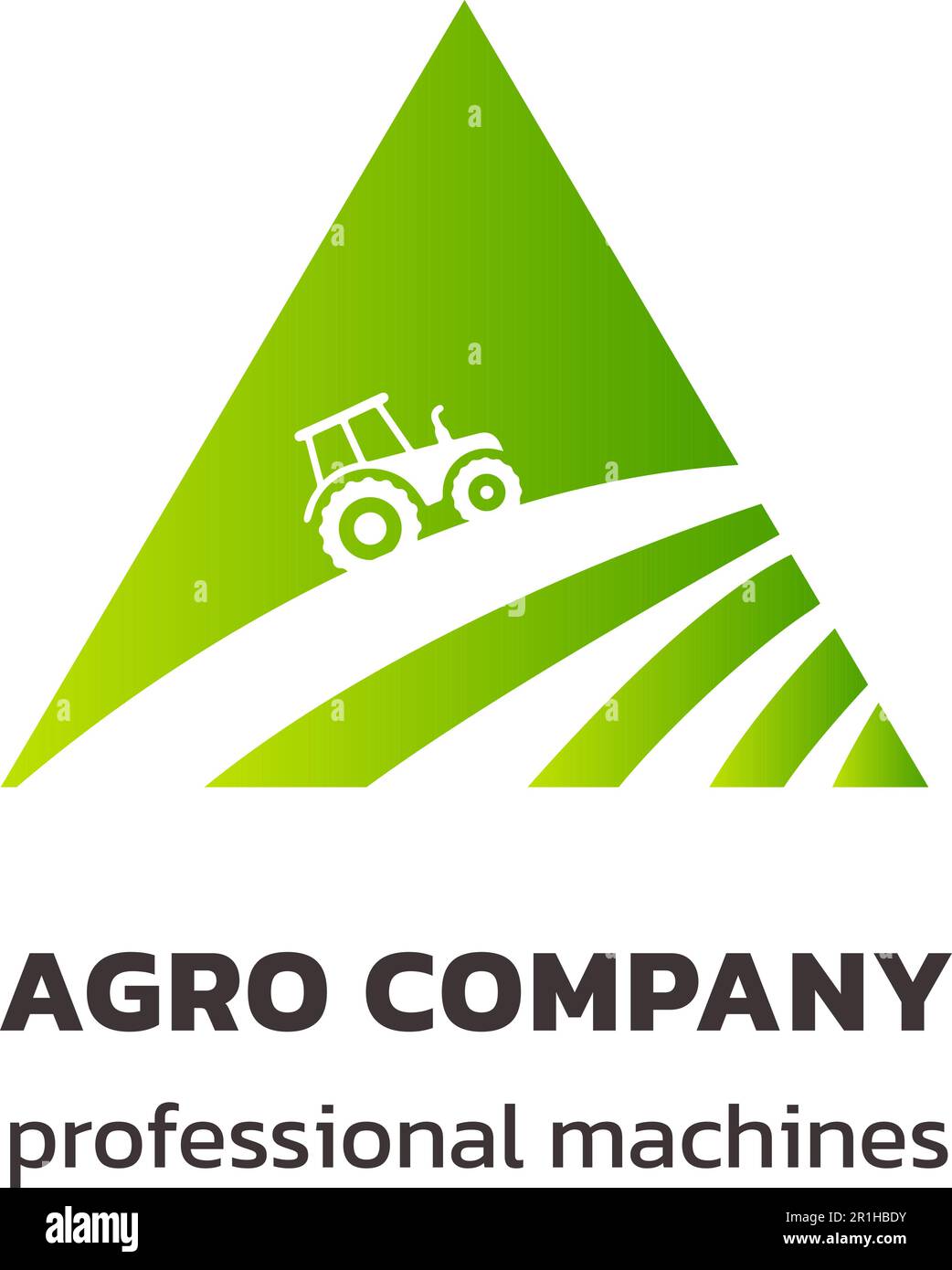 Logo for the agricultural company Tractor and field minimalism Stock ...