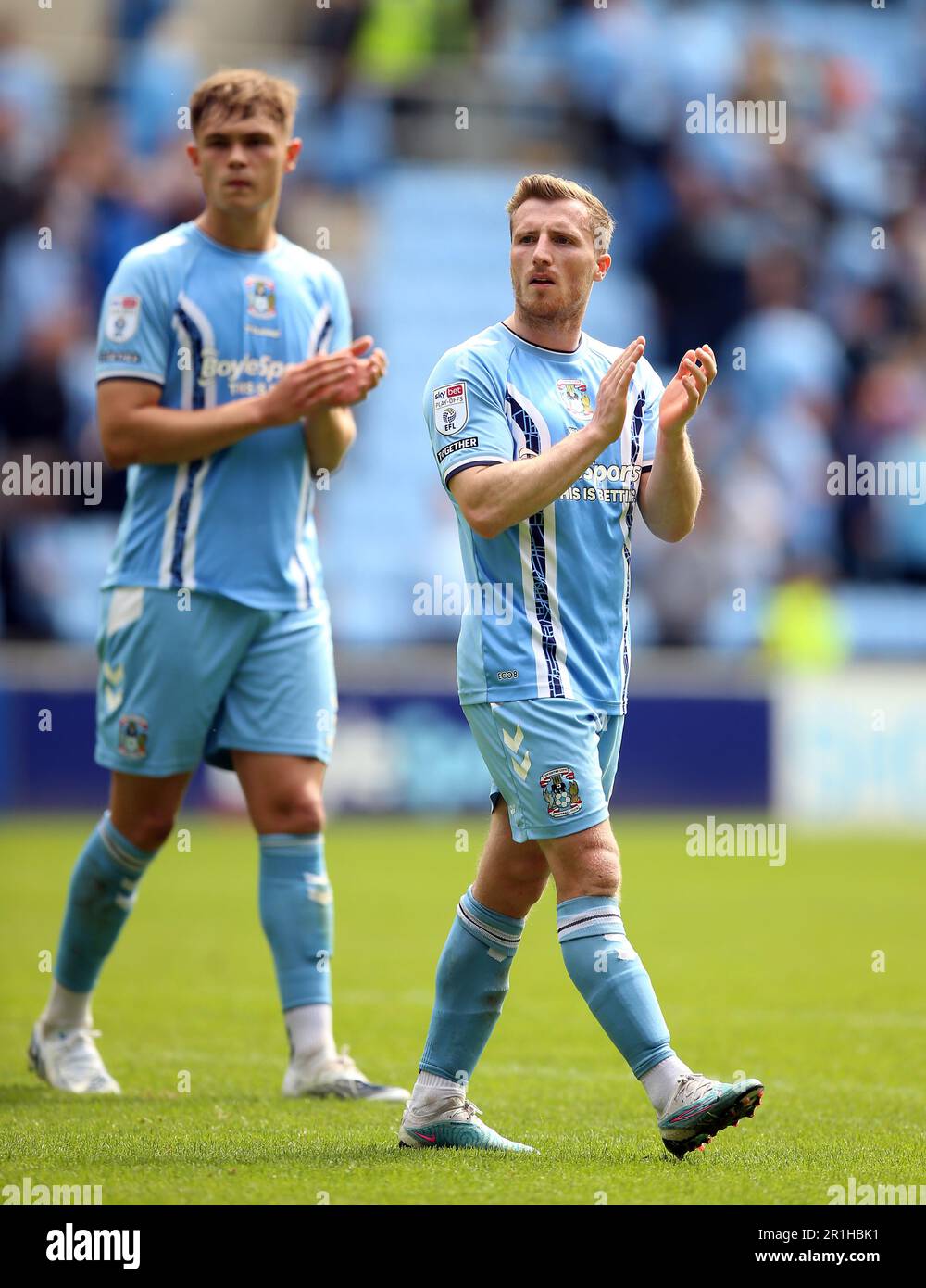 Coventry City's Jamie Allen applauds the fans after the Sky Bet ...