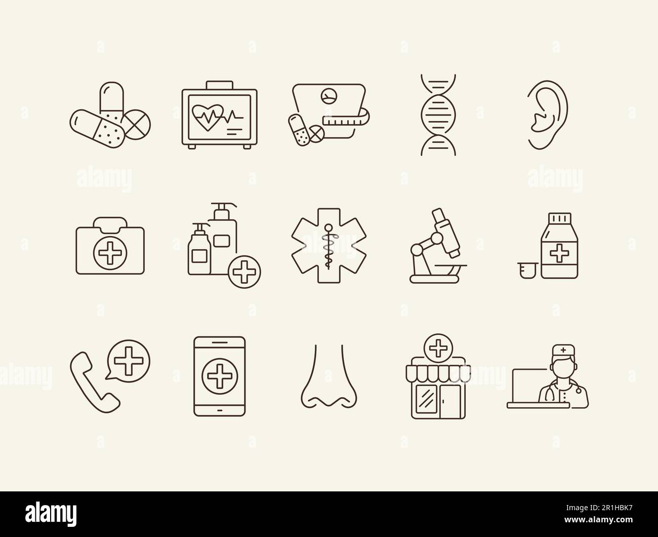 Medical post icons Stock Vector Image & Art - Alamy