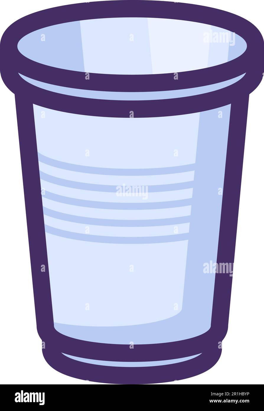 PVC glass for cold and hot drinks. Recycling of plastic production and ...