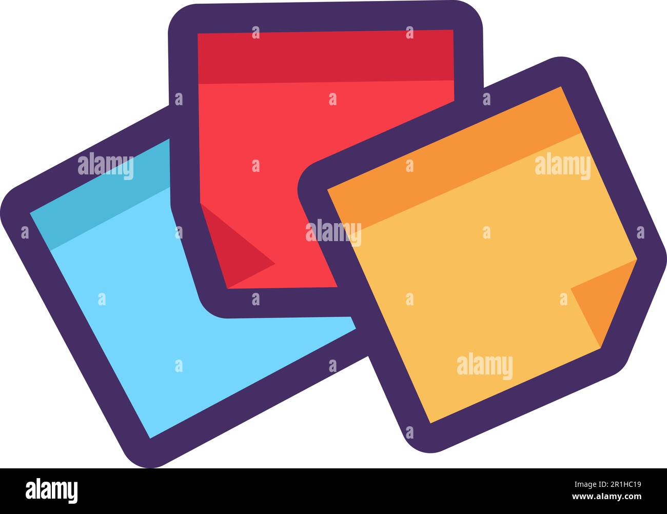 Sticky paper sticker for notes and reminders. Disposal of old ...