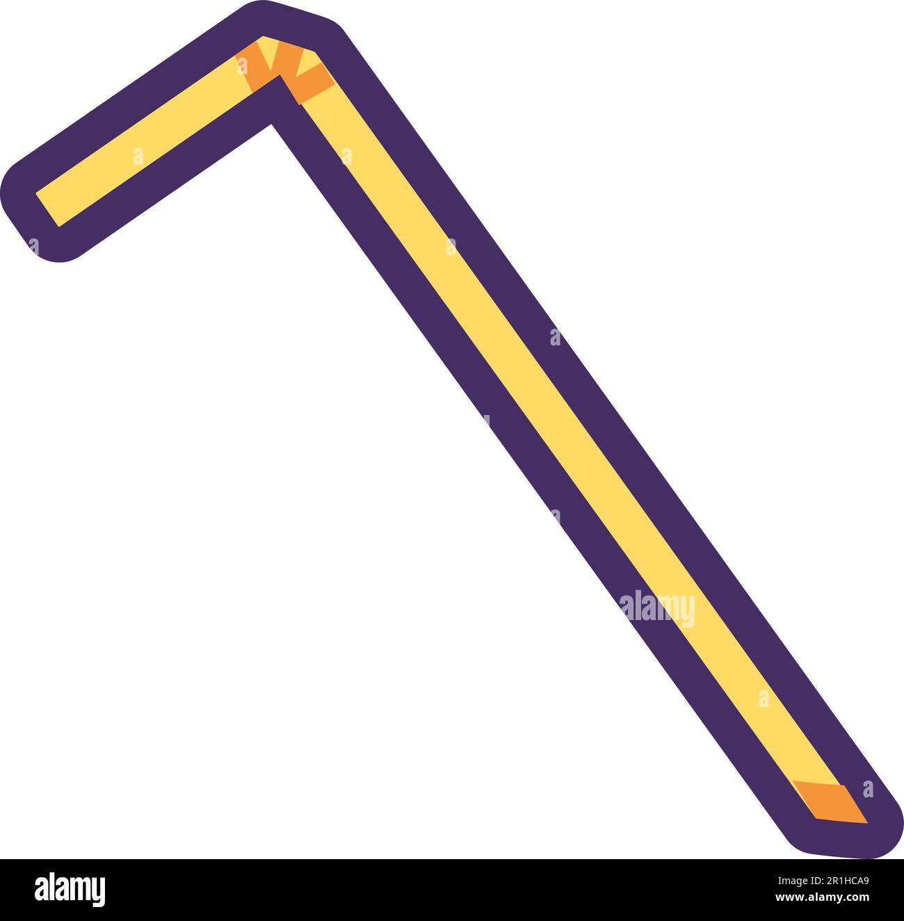 PVC drinking straw. Recycling of plastic production and packaging waste. Flat icon in stroke ...