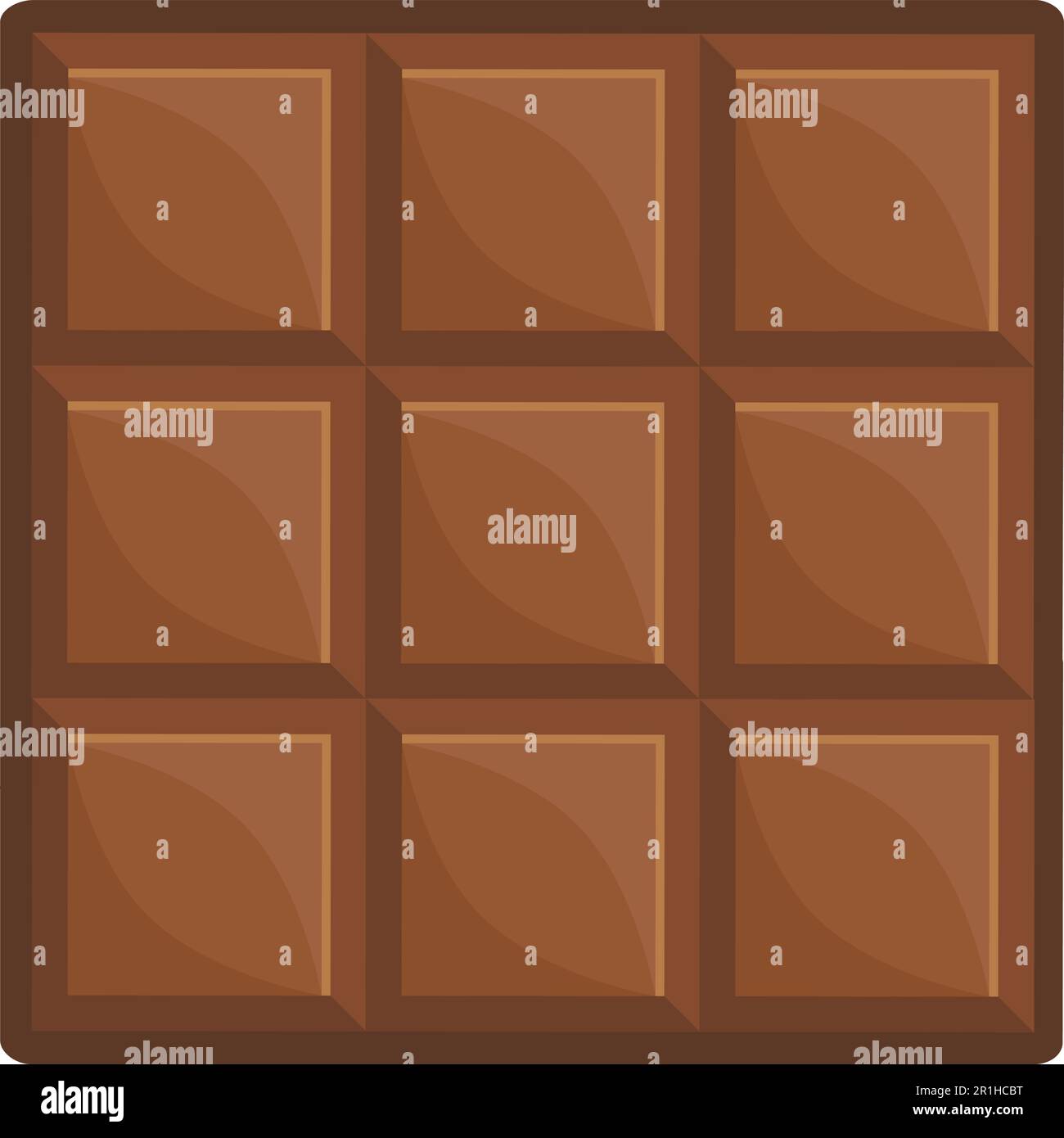 Bar of sweet milk chocolate divided into cubes, delicious pleasant ...