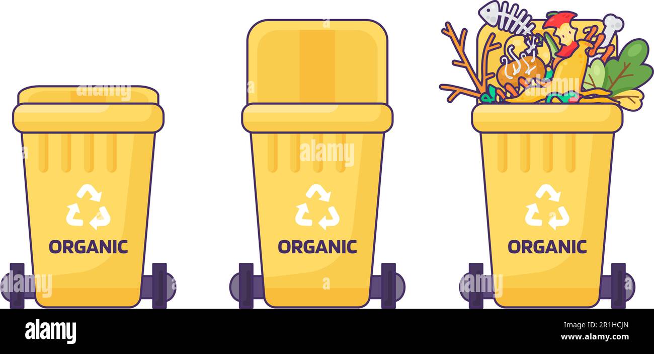 Collection of containers with lid for storing, recycling and sorting ...