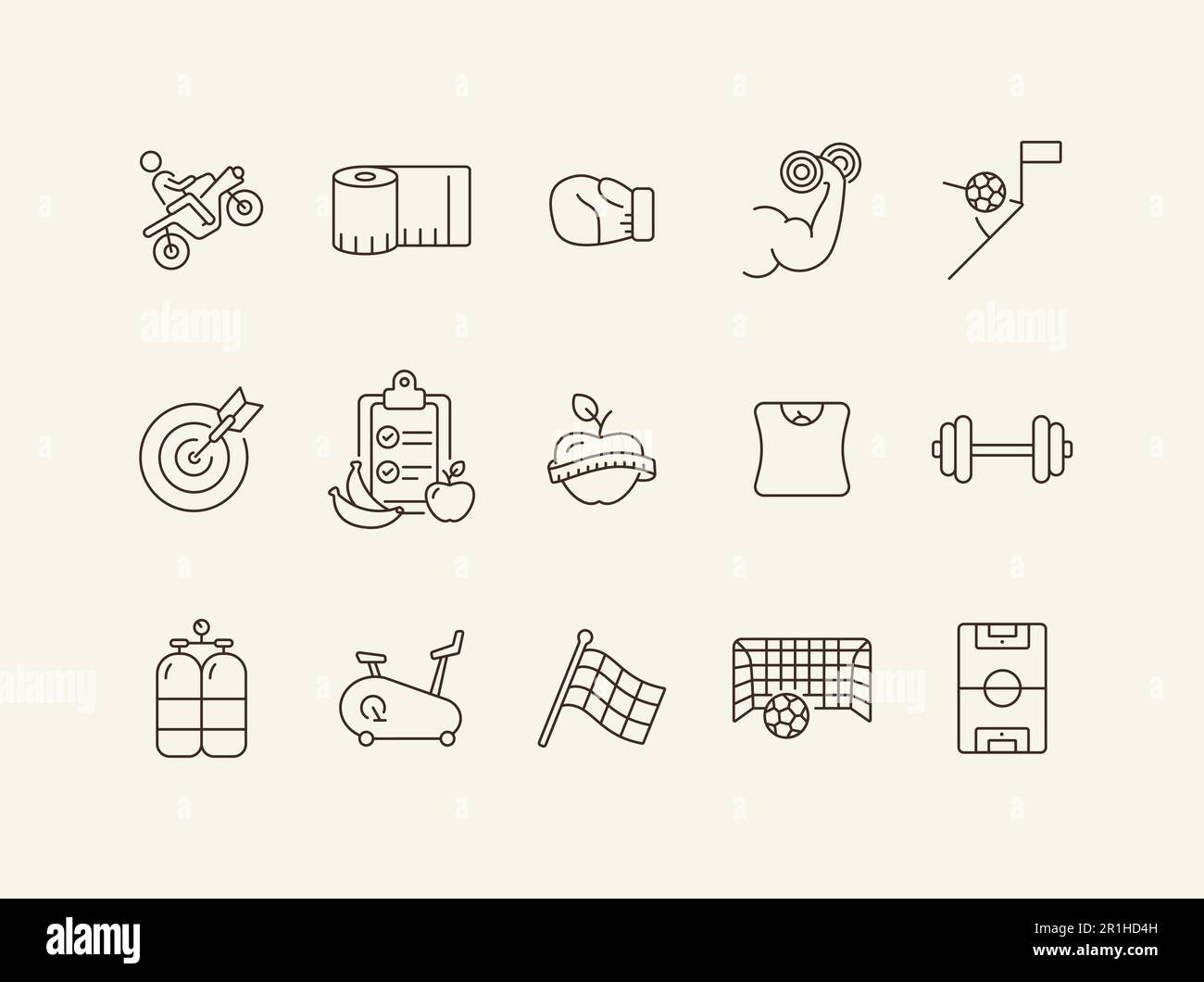 Workout line icon set Stock Vector Image & Art - Alamy