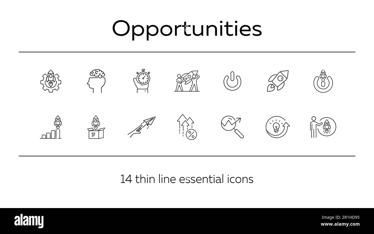 Opportunities line icon set Stock Vector Image & Art - Alamy