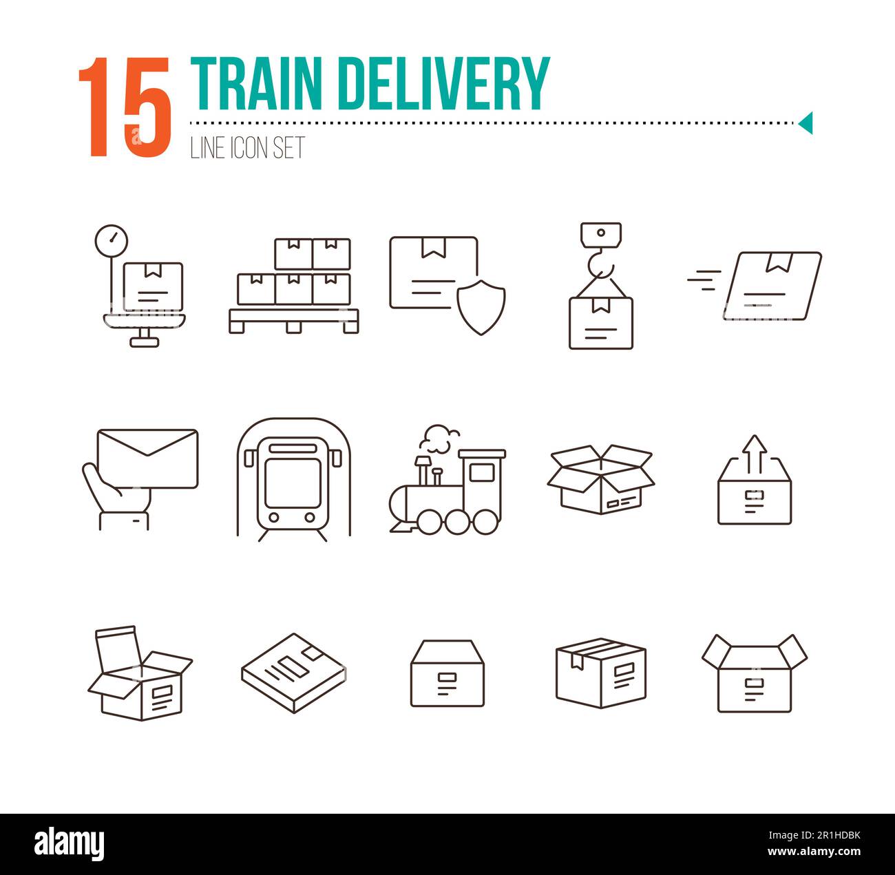 Train delivery icons Stock Vector Image & Art - Alamy