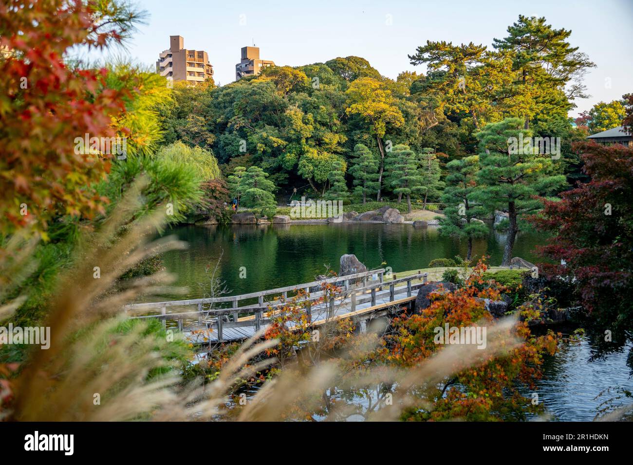 A scenic view of a lake in green Tokugawa Park in Nagoya, Japan Stock ...