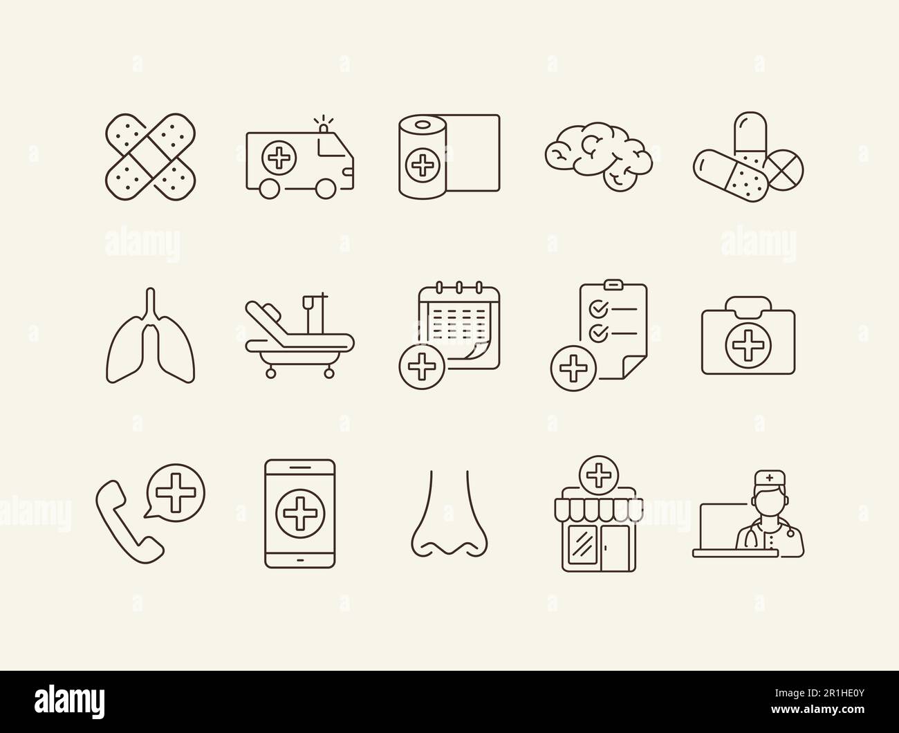Hospital room icons Stock Vector Image & Art - Alamy