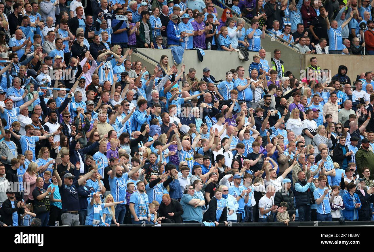 Coventry City fans during the Sky Bet Championship play-off semi-final ...