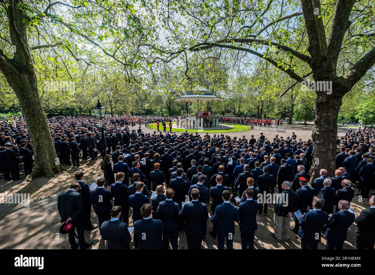 London, UK. 14th May, 2023. The service at the Bandstand watched by ...