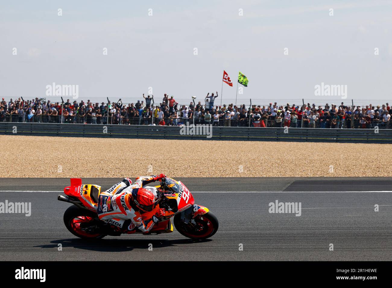 Spain's rider Marc Marquez of the Repsol Honda Team steers his ...