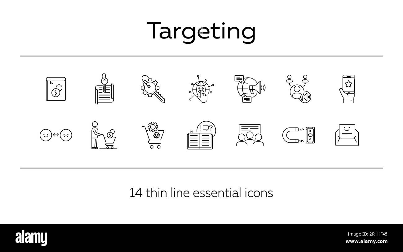 Target line icons Stock Vector Image & Art - Alamy