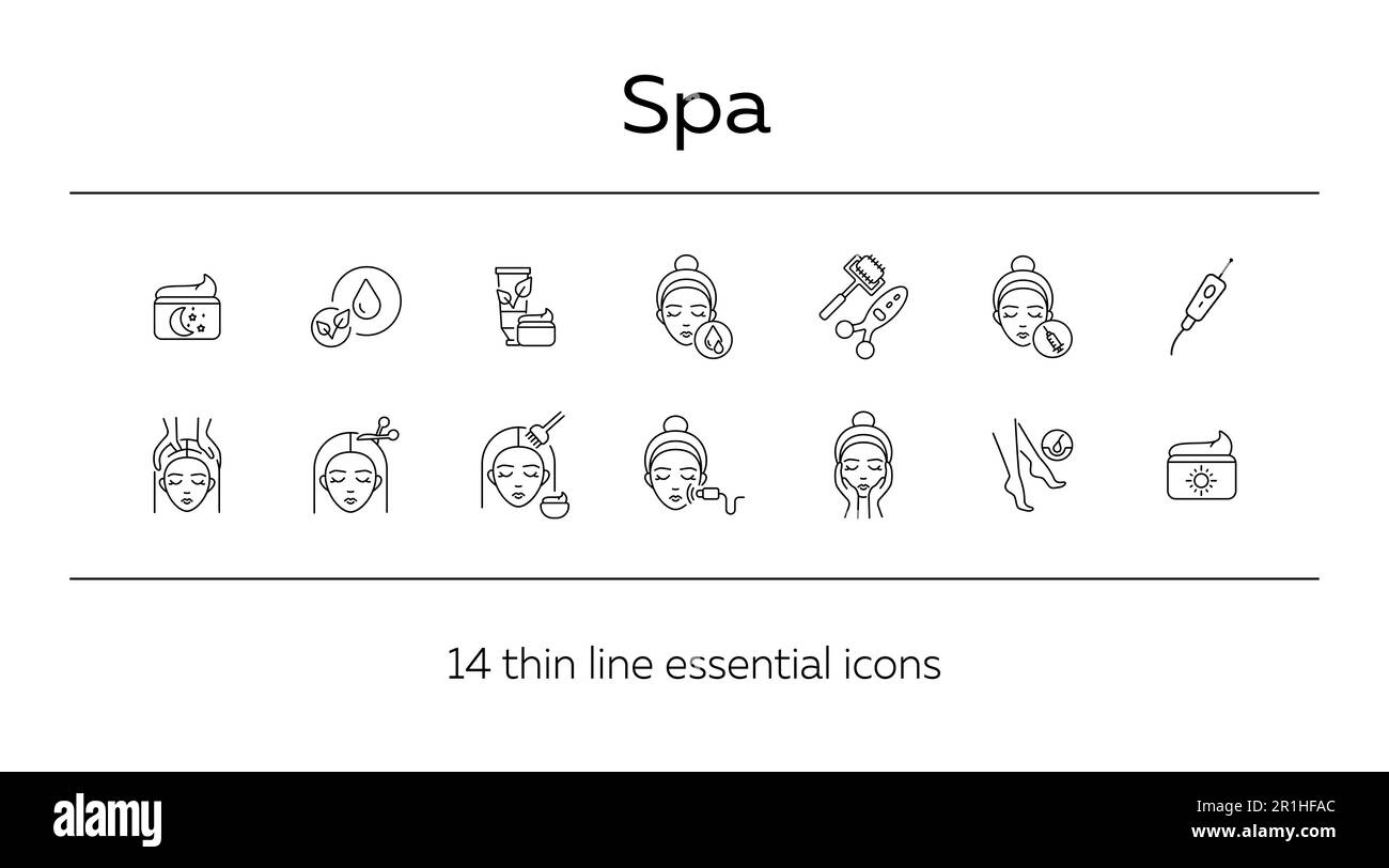 Spa icon set Stock Vector Image & Art - Alamy