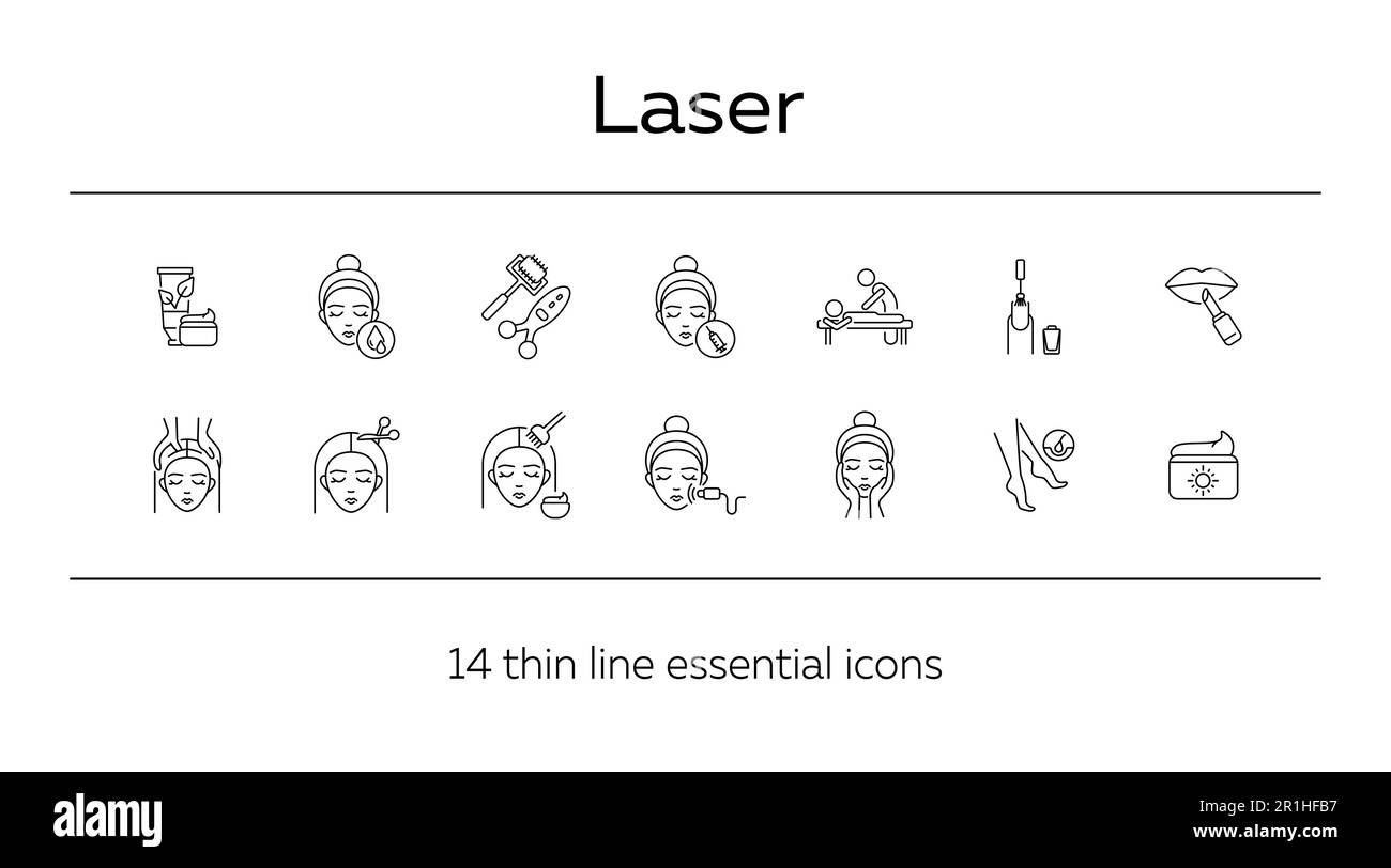 Laser line icon set Stock Vector Image & Art - Alamy