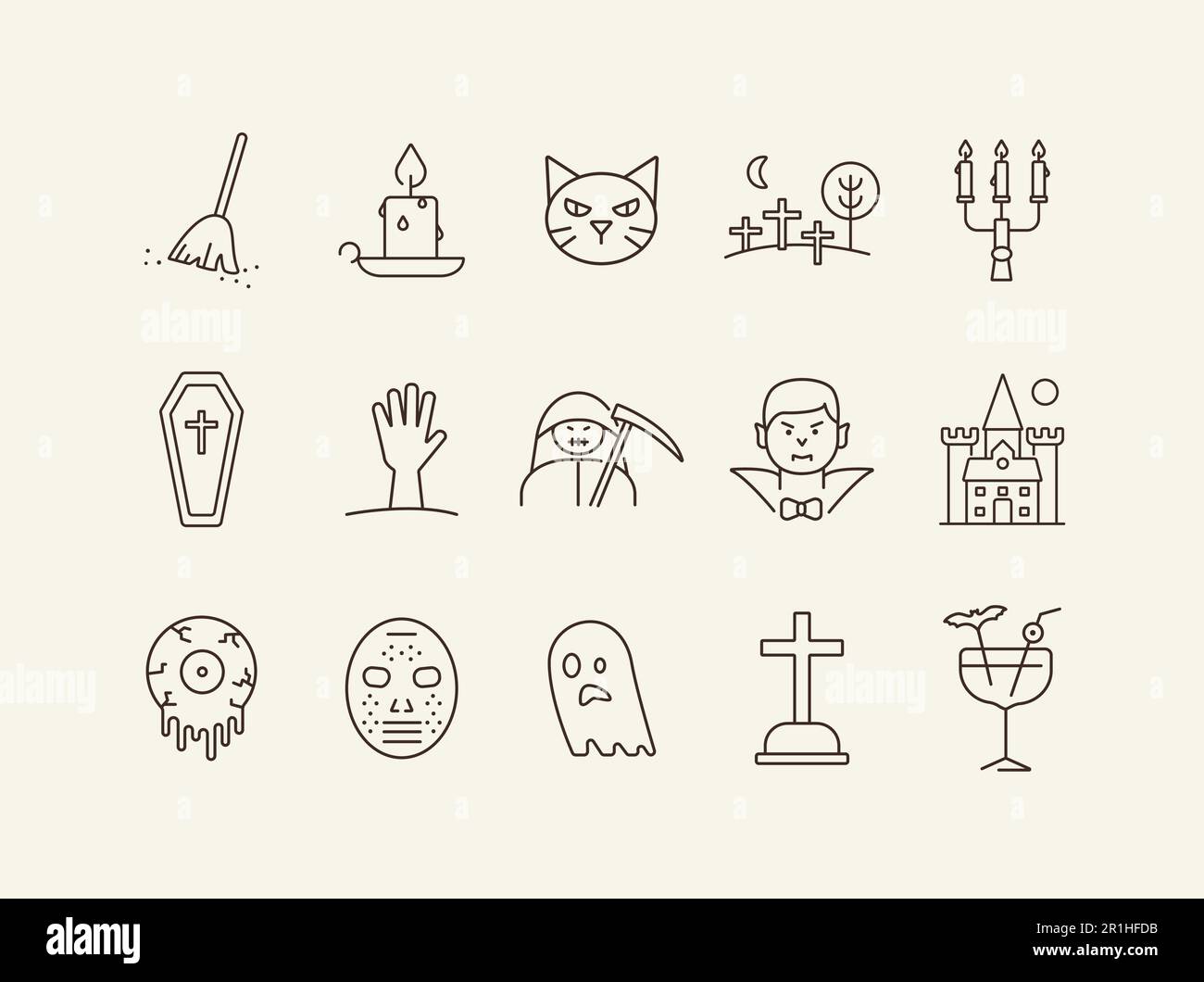 Halloween signs icons Stock Vector Image & Art - Alamy