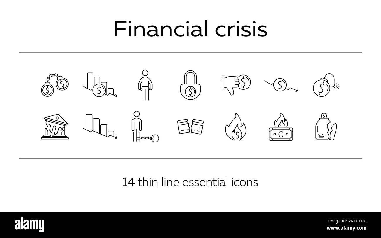 Concept banking crisis Black and White Stock Photos & Images - Alamy