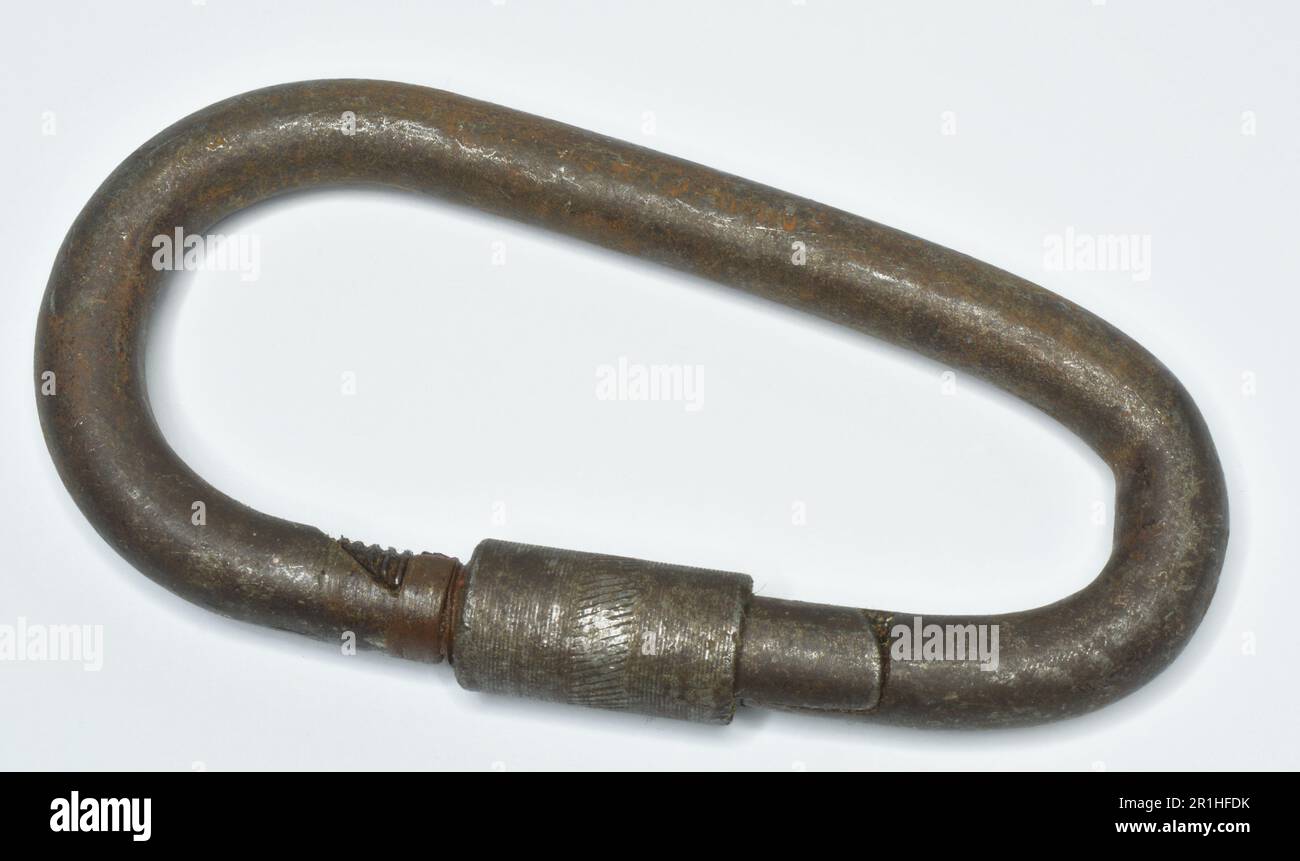 Antique Metal Finish Chain Connecting Link on white background Stock ...