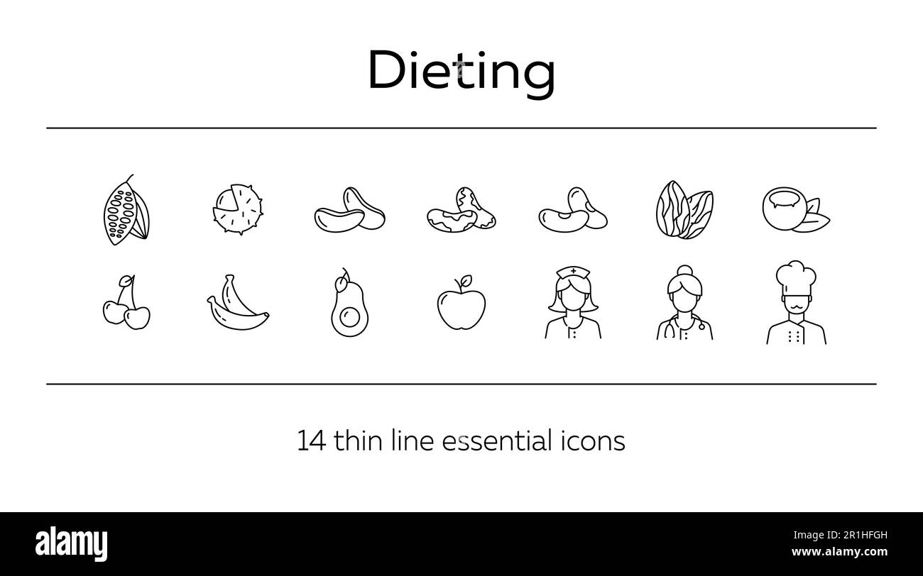 Healthy eating nutrition dieting Black and White Stock Photos & Images ...